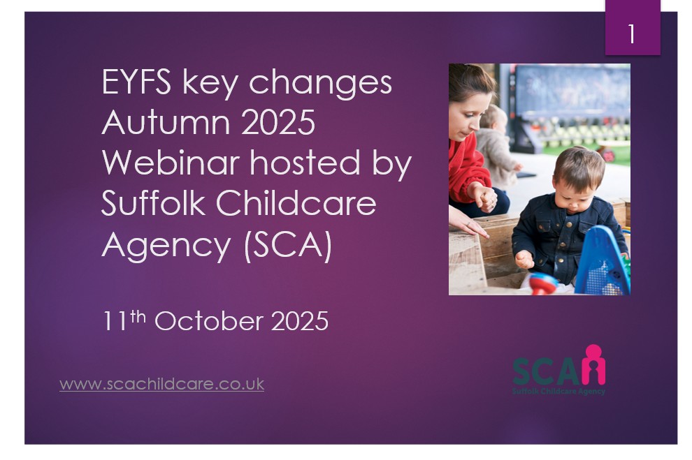 EYFS changes with SCA 11th October 2025 - SCA Childcare